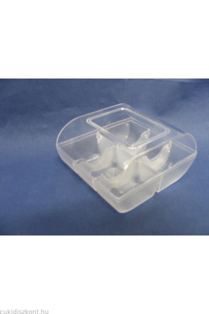 Muanyag Macaron doboz 10 x 9,5 x 6 cm policarbonát 6 db-os átlátszó ...